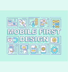 Web development word concepts blue banner Vector Image