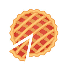 Traditional american homemade chocolate pie Vector Image