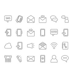 Mono line icon set of business and finance theme Vector Image