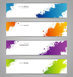 Splash banners color Royalty Free Vector Image