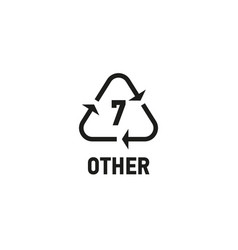 Recycling logo icon recycled black sign isolated Vector Image