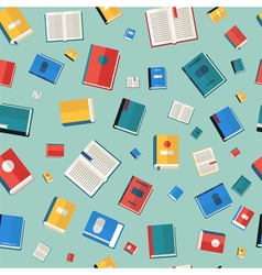 Colorful books seamless pattern - school books Vector Image