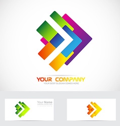 Forward arrow moving concept logo Royalty Free Vector Image