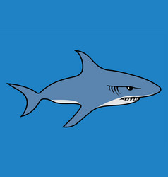 Blue shark Royalty Free Vector Image - VectorStock