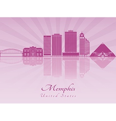 Memphis tennessee skyline Royalty Free Vector Image