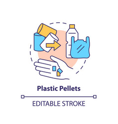 Plastic pellets concept icon idea thin line Vector Image