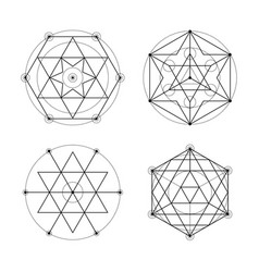 Sacred geometry set Royalty Free Vector Image - VectorStock