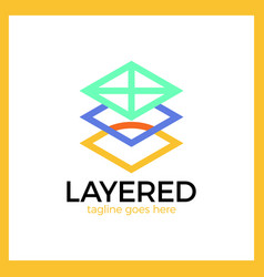 Layer app logo Royalty Free Vector Image - VectorStock