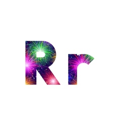Set letters firework k Royalty Free Vector Image