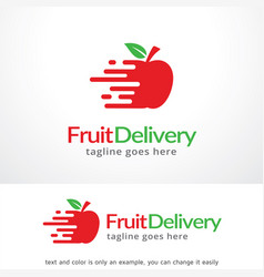 Fruit delivery service logo Royalty Free Vector Image