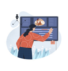 Animator designer in creative process Royalty Free Vector