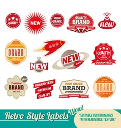Retro vintage label badge set Royalty Free Vector Image