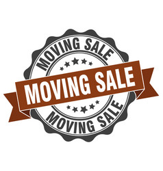Moving sale stamp sign seal Royalty Free Vector Image