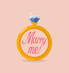 Marry me and i said yes with hands holding line Vector Image