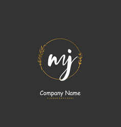 M mm initial handwriting and signature logo Vector Image