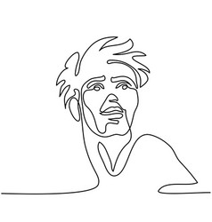 Continuous Line Drawing Man Face Vector Images (over 950)