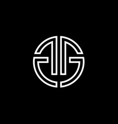 Gg logo monogram emblem style with crown shape Vector Image
