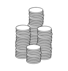 Cartoon coin symbol icon design Royalty Free Vector Image