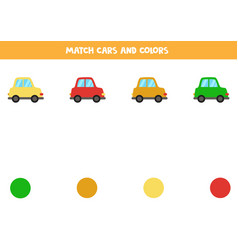 Color matching game for preschool kids match Vector Image