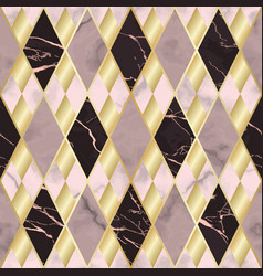 Marble luxury geometric seamless pattern Vector Image