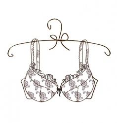 Sexy vintage red bra Royalty Free Vector Image