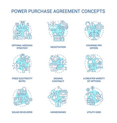 Power purchase agreements provide circle Vector Image
