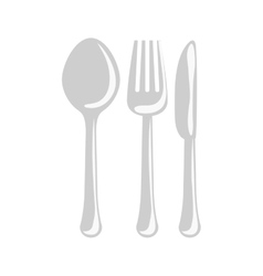 Gray knife and fork icon design Royalty Free Vector Image