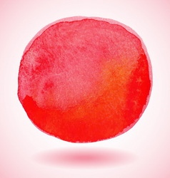 Orange watercolor paint circle Royalty Free Vector Image