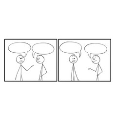 Cartoon two men or businessmen talking Royalty Free Vector