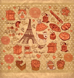 Paris design elements Royalty Free Vector Image