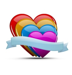 Heart shaped ribbon Royalty Free Vector Image - VectorStock
