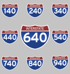 Interstate signs Royalty Free Vector Image - VectorStock