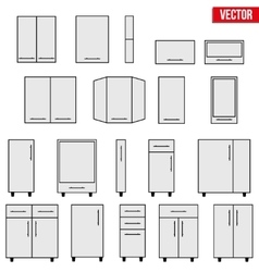 Typical modular kitchen Royalty Free Vector Image