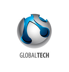 Global link globe world line logo concept design Vector Image