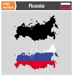 3d map region russia Royalty Free Vector Image