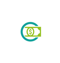 Circle icon dollar money logo concept design Vector Image