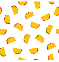 Tacos seamless pattern mexican food Royalty Free Vector