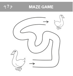 Maze game - with funny birds Royalty Free Vector Image