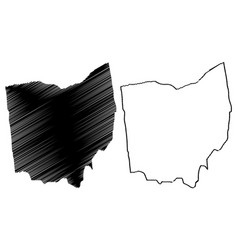 Ohio map Royalty Free Vector Image - VectorStock