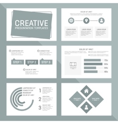 Two tone green presentation templates infographic Vector Image