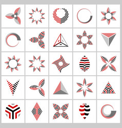 Star design elements set Royalty Free Vector Image