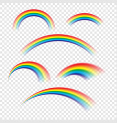 Transparent abstract rainbow collection in Vector Image