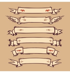 Cartoon Ribbons Set Royalty Free Vector Image - VectorStock