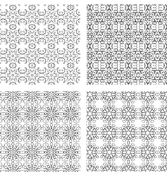 Geometric ornaments pattern set Royalty Free Vector Image