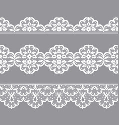White lace borders Royalty Free Vector Image - VectorStock
