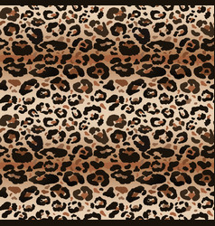 Seamless leopard wild nature pattern Royalty Free Vector