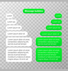 Message bubbles design template for messenger Vector Image