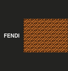 Official pattern fendi Royalty Free Vector Image