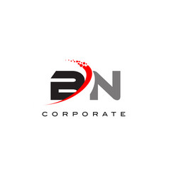 Bn b n letter logo design with a creative cut Vector Image