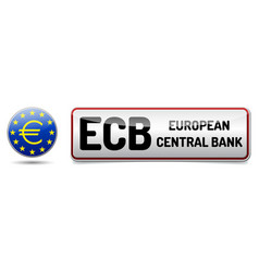 Ecb - european central bank Royalty Free Vector Image
